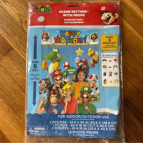 Nintendo | Party Supplies | Super Mario Brothers Birthday Party Scene ...